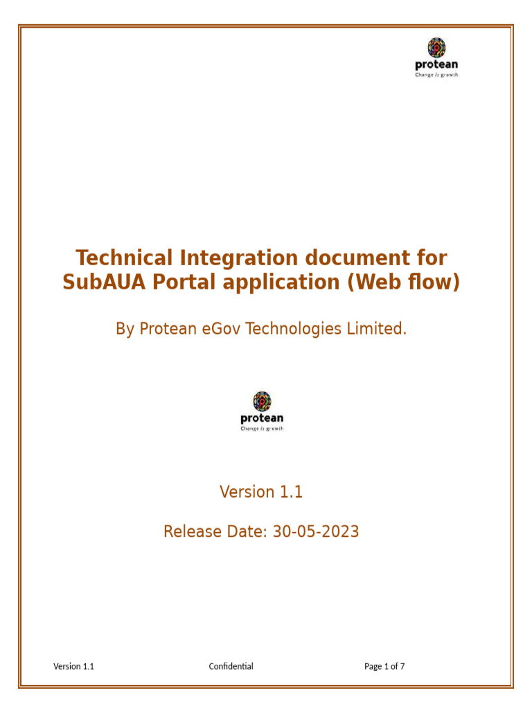 SubAUA Portal Technical Integration Guide | PDF | Public Key ...
