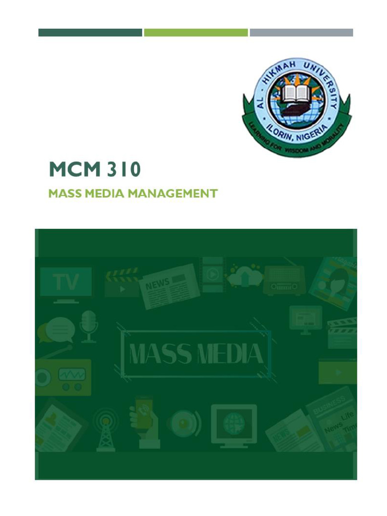 MCM 310 - Mass Media Management | PDF | Mass Media | Leadership