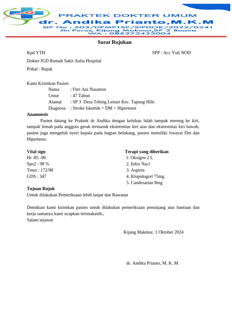 Surat Rujukan KLL | PDF