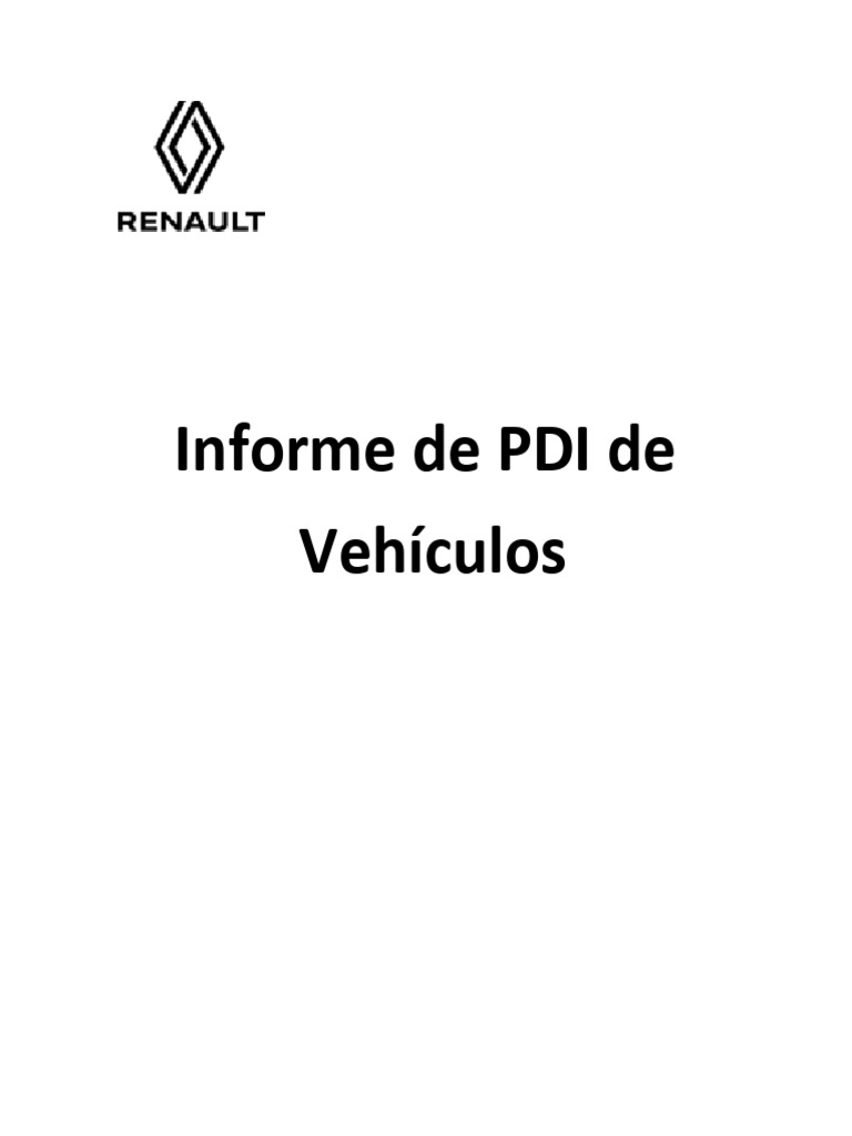 Informe de PDI de Vehiculos | PDF