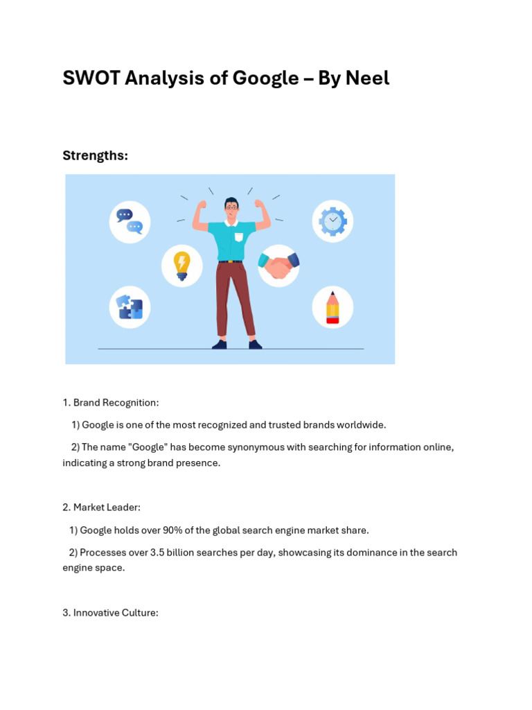 Google's Strategic SWOT Insights | PDF | Cloud Computing | Internet Of Things