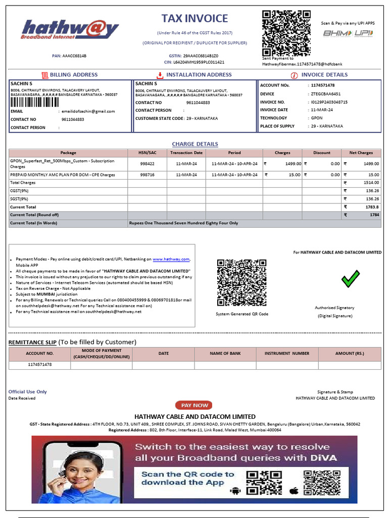 Mar 2024 | PDF | Payments | Invoice