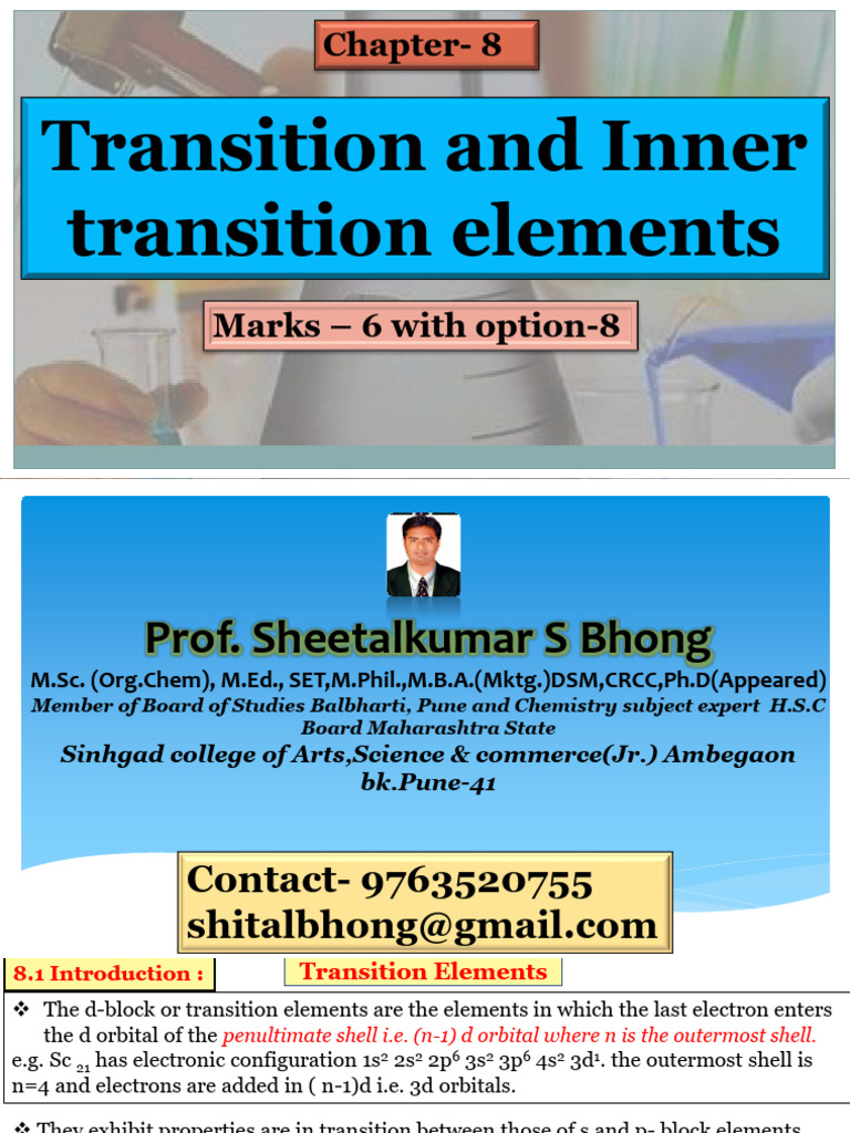 P New Transition and Inner Transition Elements | PDF | Lanthanide ...