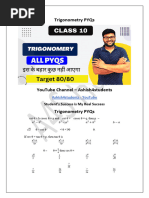 Introduction To Trigonometry 10 CLASS PYQ | PDF | Trigonometry ...