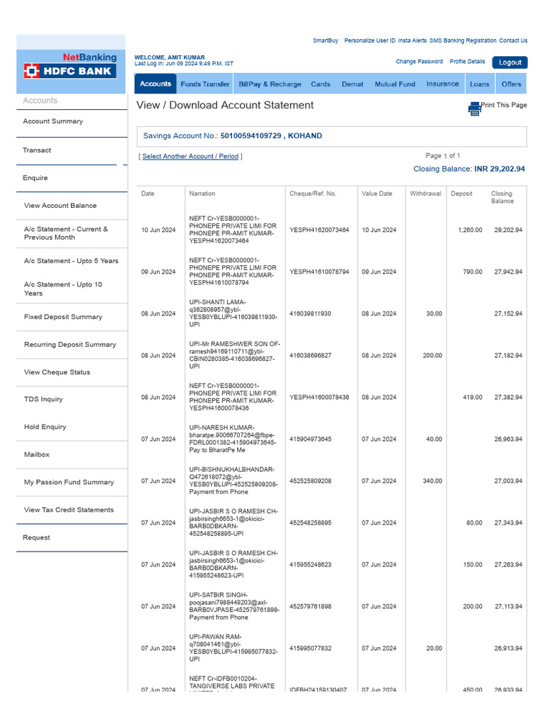 Welcome To HDFC Bank NetBanking 2 | PDF | Payments | Financial Services