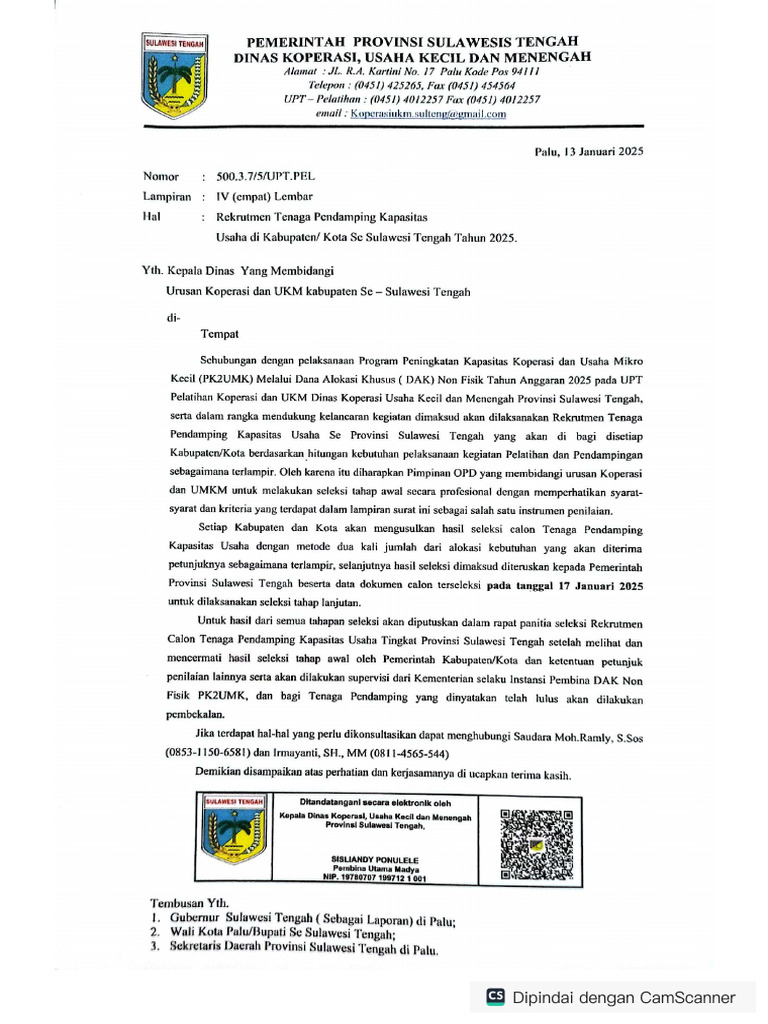 Rekrutmen Tenaga Pendamping 2025 | PDF