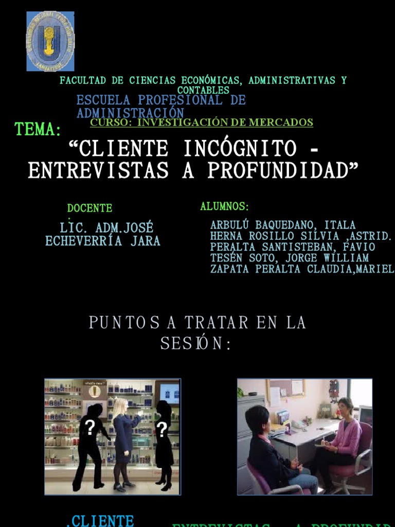 Cliente Incognito - Entrevistas A Prof Undid Ad 2 | PDF | Comunicación ...