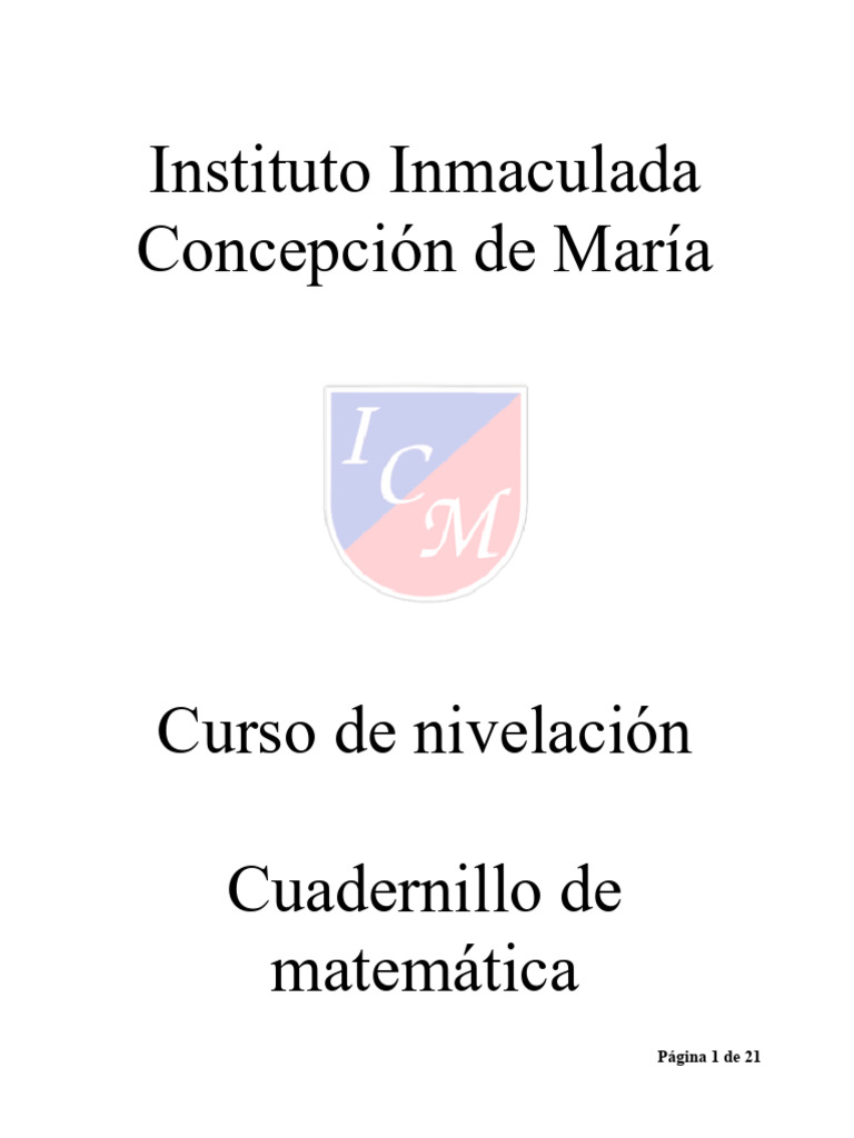 Cuadernillo icm | PDF | Exponenciación | Multiplicación