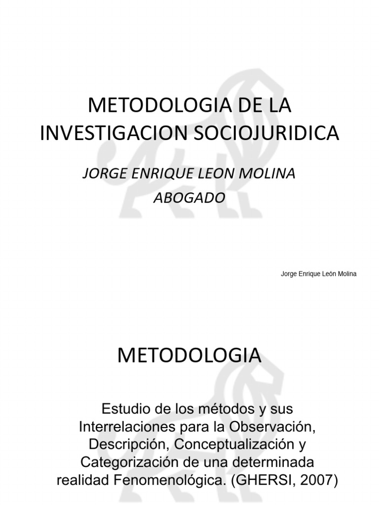 Metodologia Inv. Ciencias Juridicas | PDF | Conocimiento | Método científico
