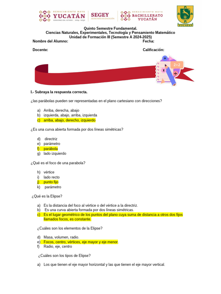 UF3_3ERSEM | PDF | Elipse | Geometría Elemental