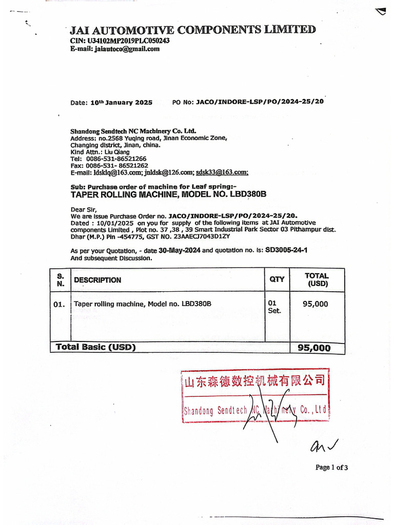 PO Taper rolling machine | PDF