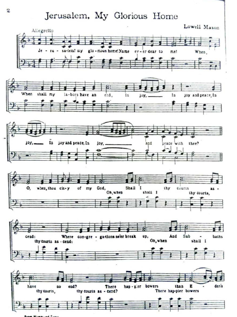 Jerusalem, My Glorious Home | PDF