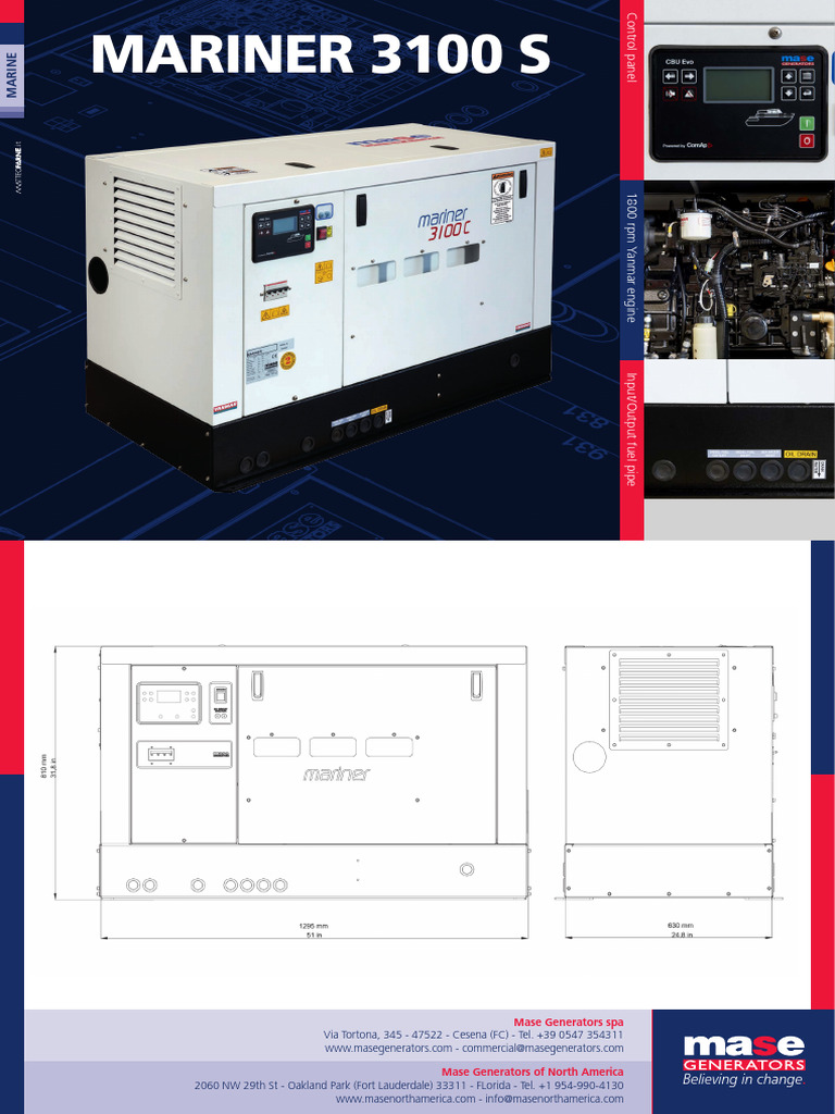 Mariner 3100 S_eng (1) | PDF | Electric Generator | Engines