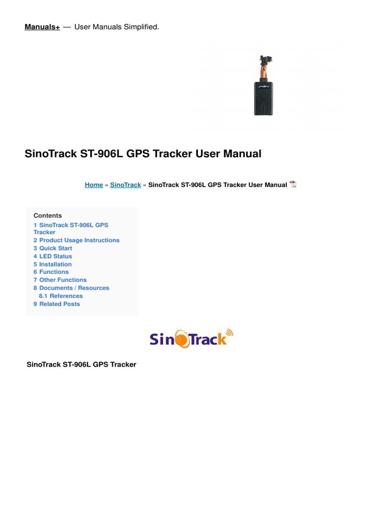 ST 906l Gps Tracker Manual | PDF | Mobile App | Google Play