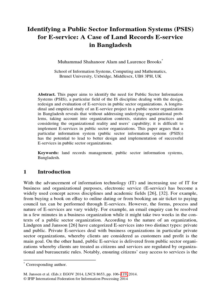 Public Sector E-Service Design | PDF | Governance | Methodology