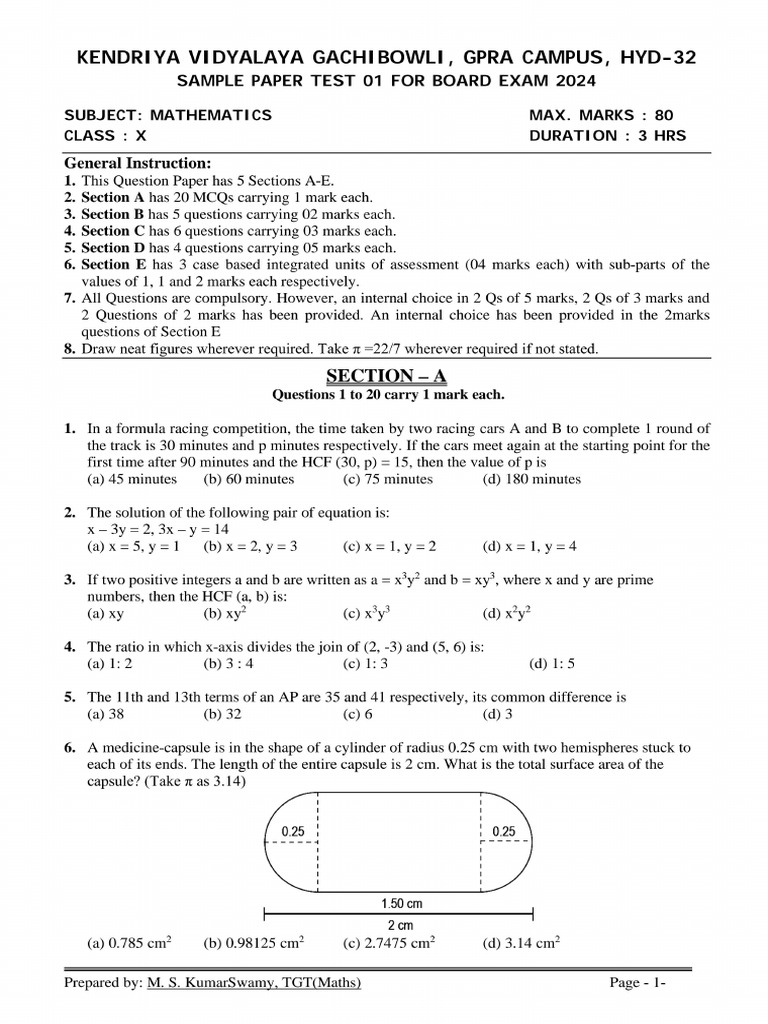 5 Sample Papers | PDF
