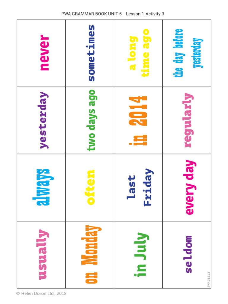 Grammar Book PWA_Downloads Unit_5_A4 | PDF | Taste