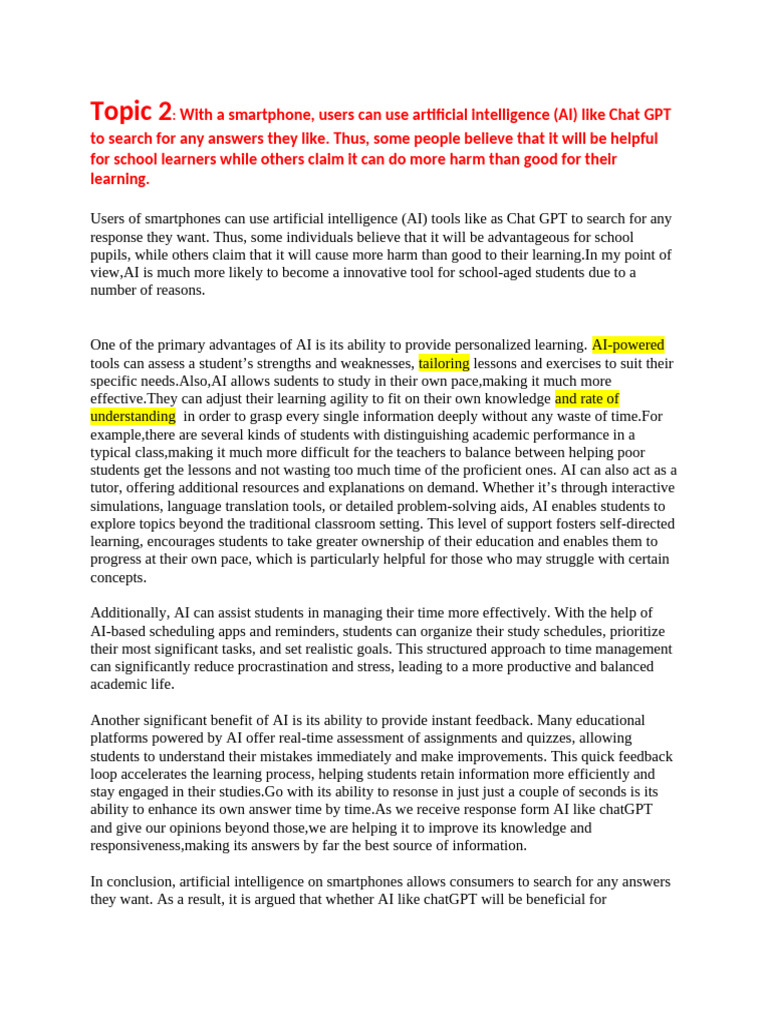 37 de Writing Doi Tuyen | PDF | Artificial Intelligence | Intelligence ...