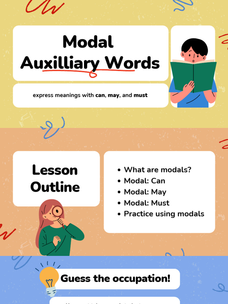 Understanding Modal Auxiliaries: Can, May, Must | PDF | Verb | Grammar