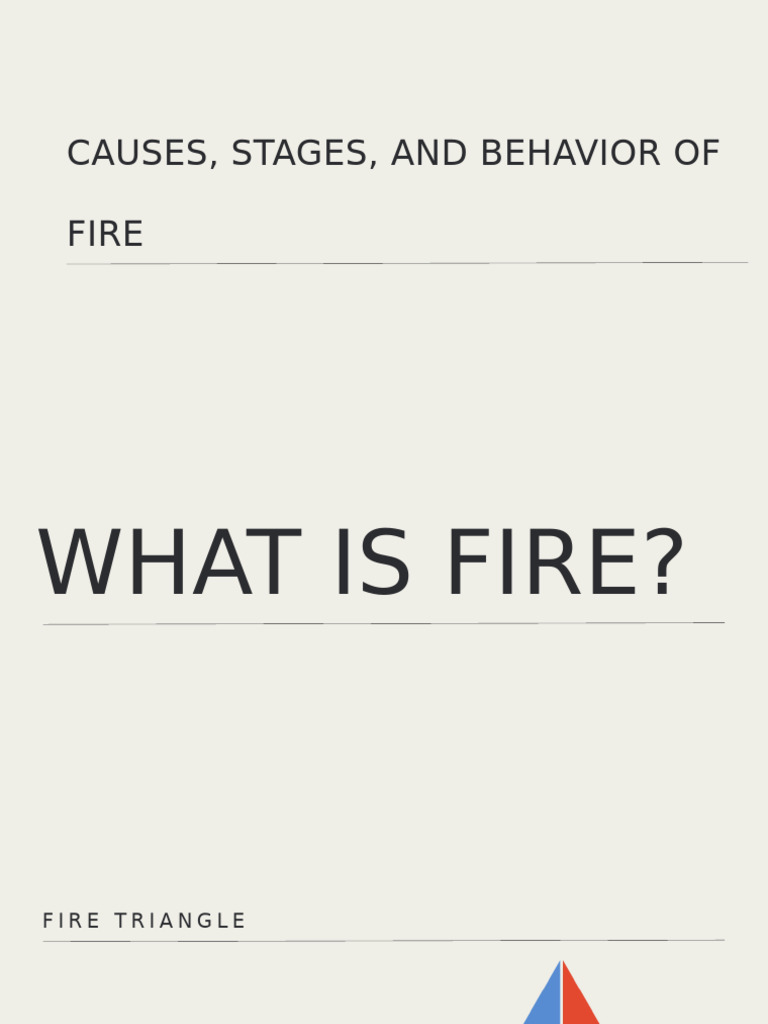 PPT-FIRE and Elements of Fire | PDF