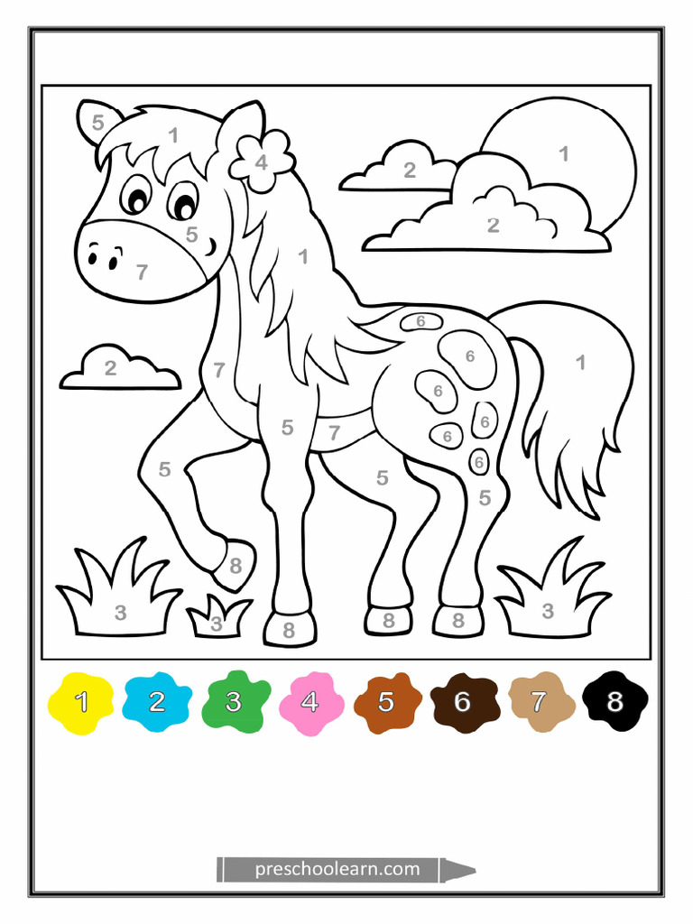 Horse Color by Number | PDF