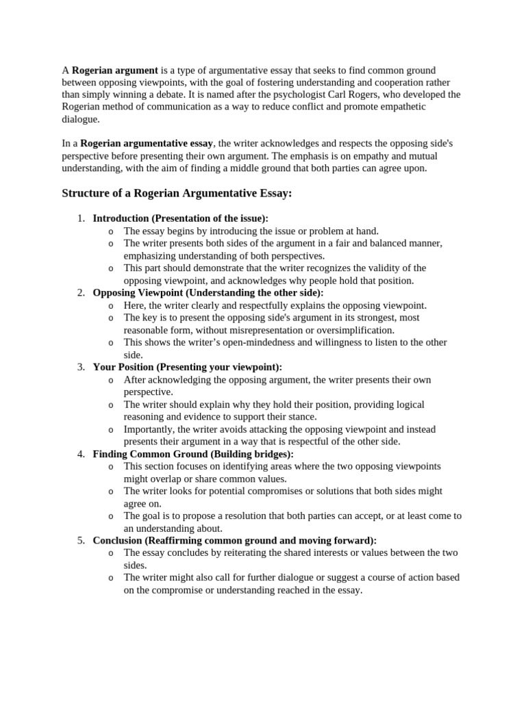 Rogerian Argumentative Essay | PDF | Taxes | Argument