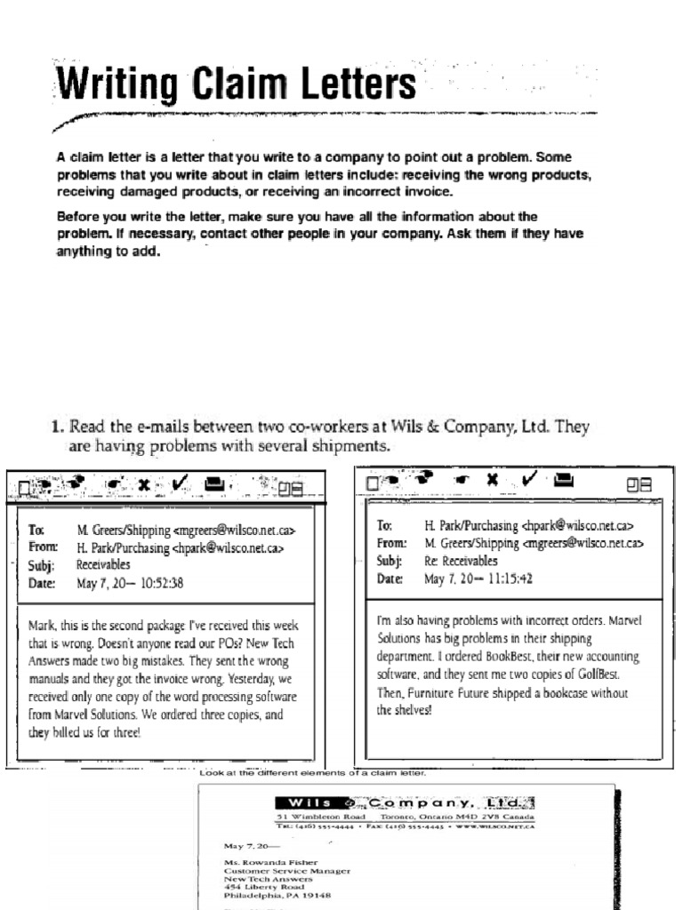 Claim Letter | PDF