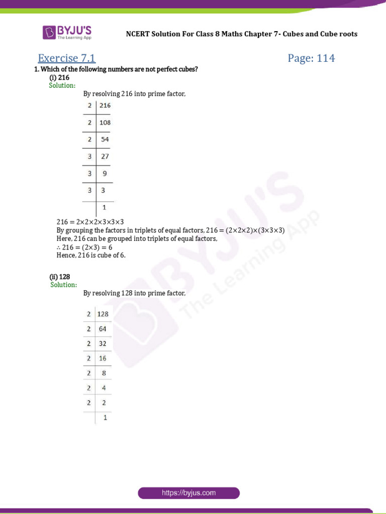 Ncert Class 8 Solution Dec30 For Maths Chapter 7 | PDF | Discrete Mathematics | Number Theory