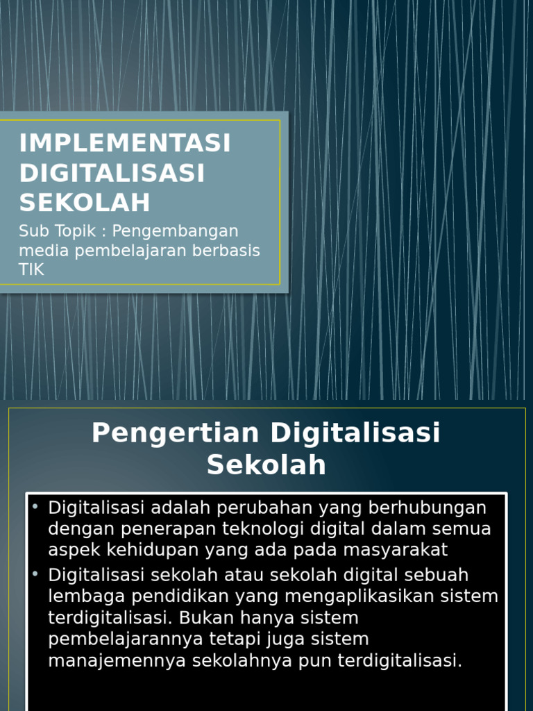 Digitalisasi Sekolah untuk Pembelajaran Modern | PDF