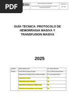 Protocolo de Transfusion Masiva | PDF | Transfusión de sangre | Sangrado