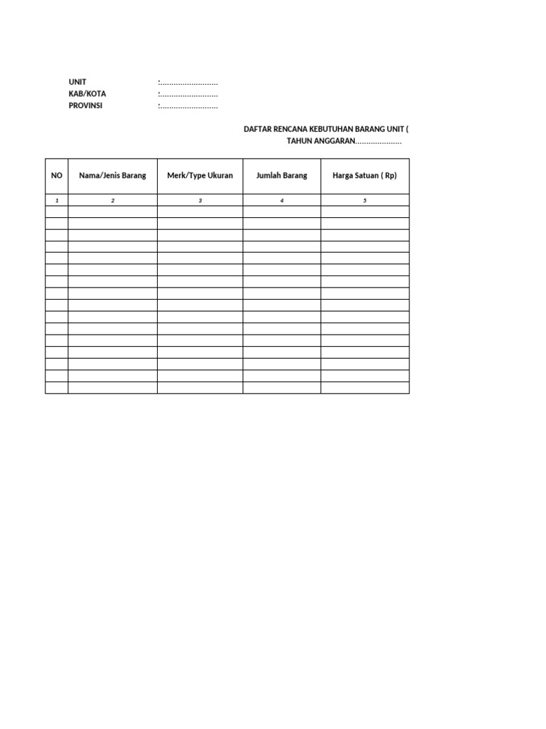 Contoh Format Lampiran | PDF