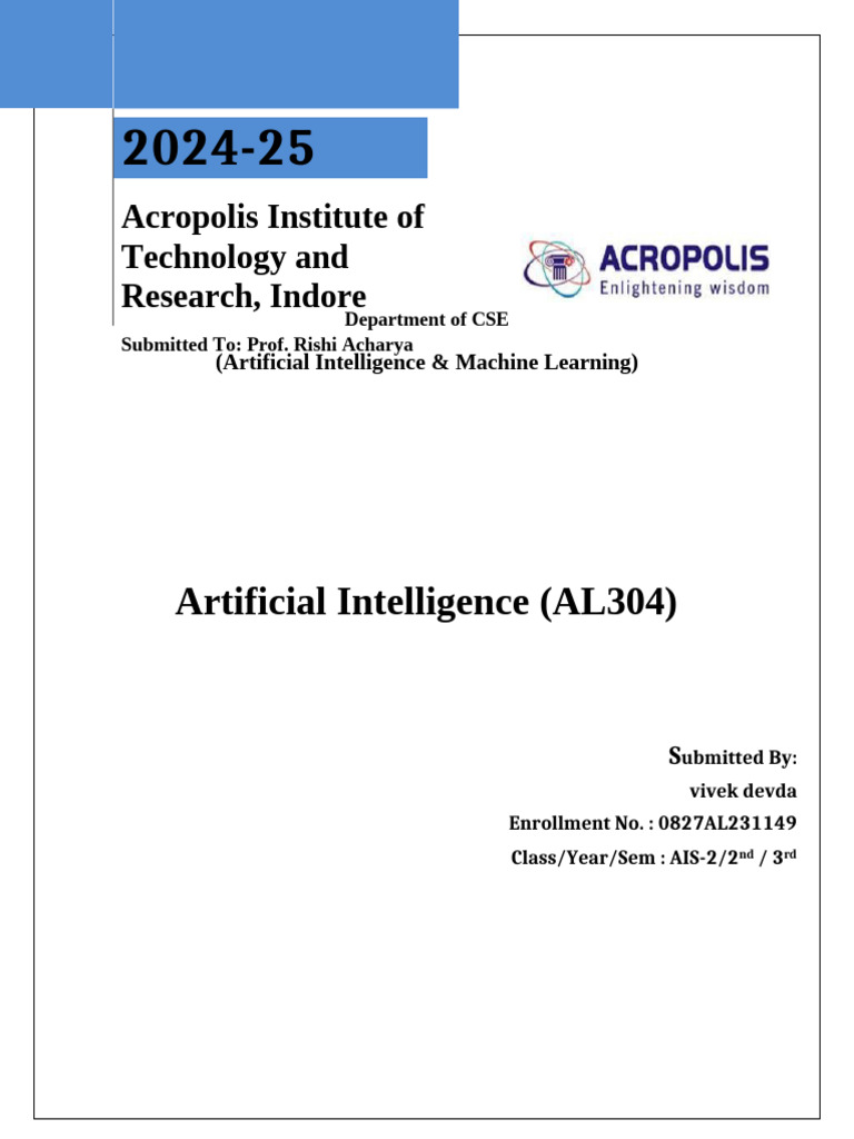 ai file | PDF | Artificial Intelligence | Intelligence (AI) & Semantics