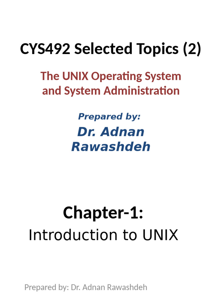 Ch1.IntroductionToUNIX 31 (1) | PDF | Operating System | Process (Computing)