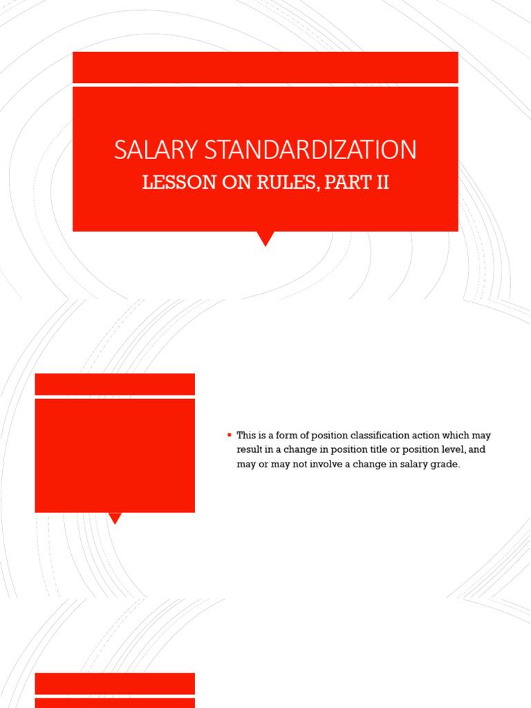 Salary Standardization - Lesson On Rules, 2 | PDF | Salary | Employee ...