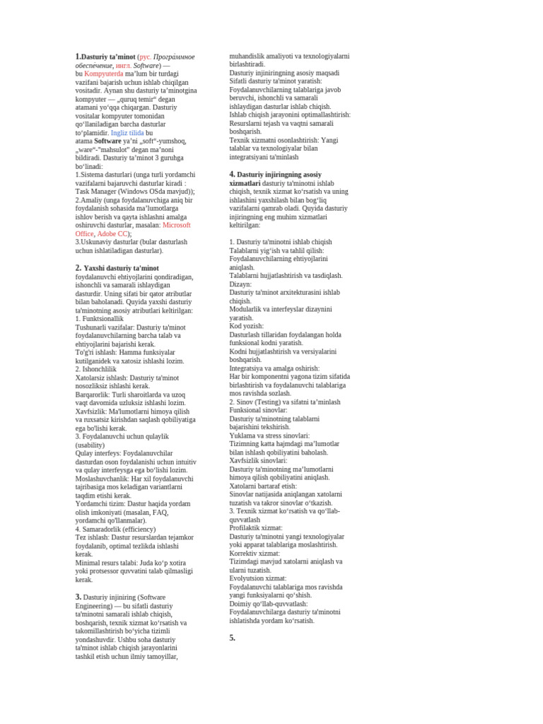 Loyihalash Yozma | PDF