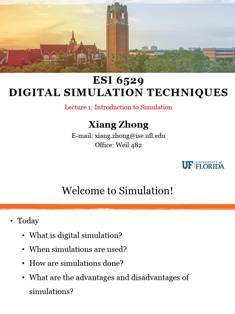 Lec01IntroSimulation (1) | PDF | Simulation | System
