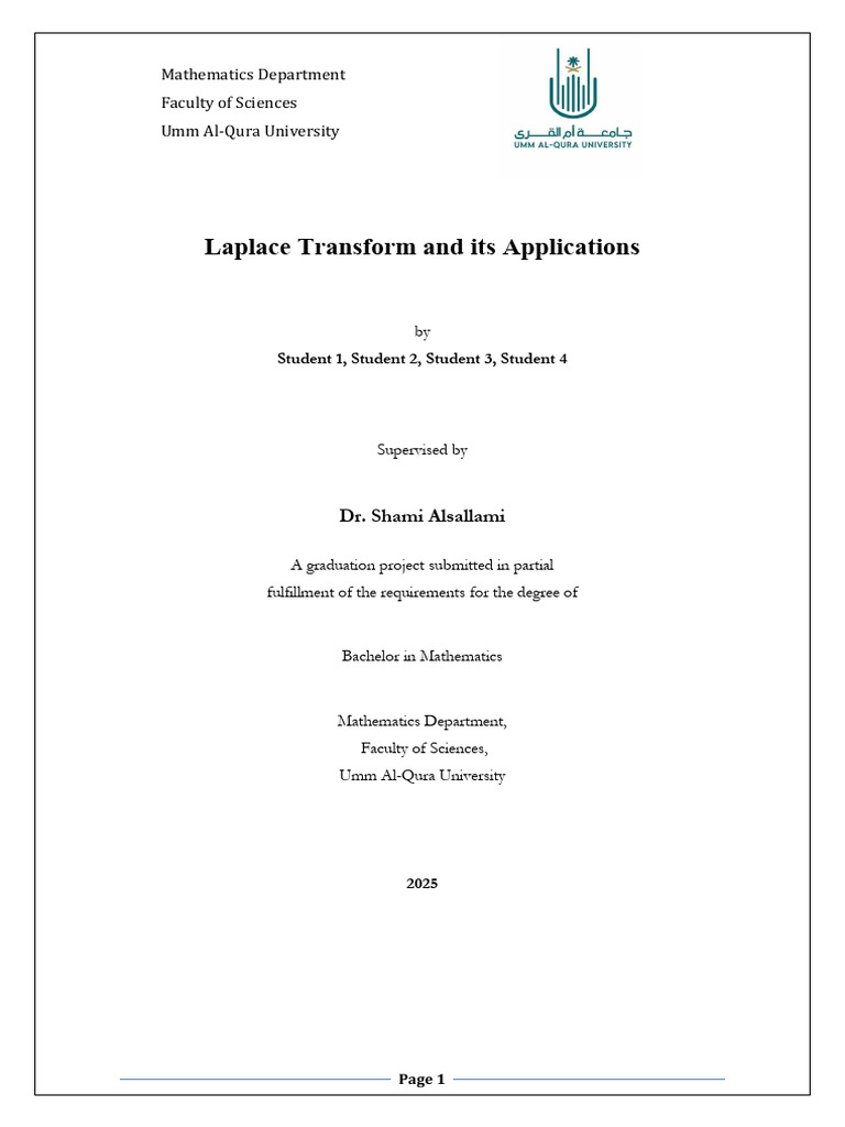 Laplace Transform and Its Applications | PDF