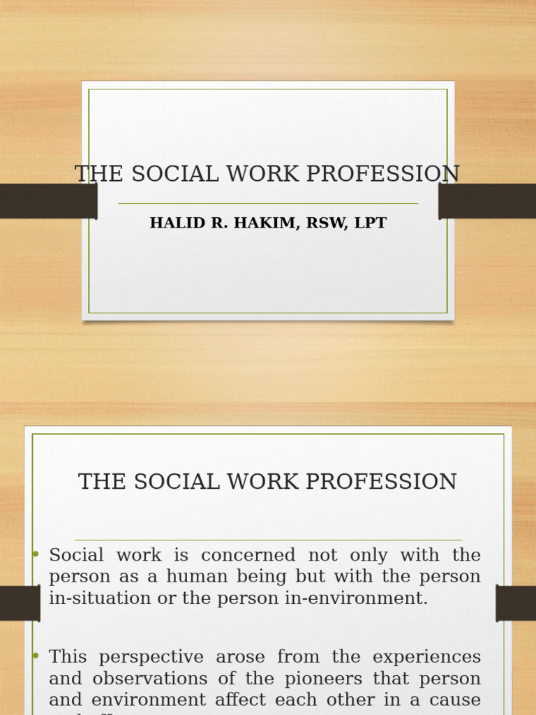 Understanding the Social Work Profession | PDF | Social Work | Psychosocial