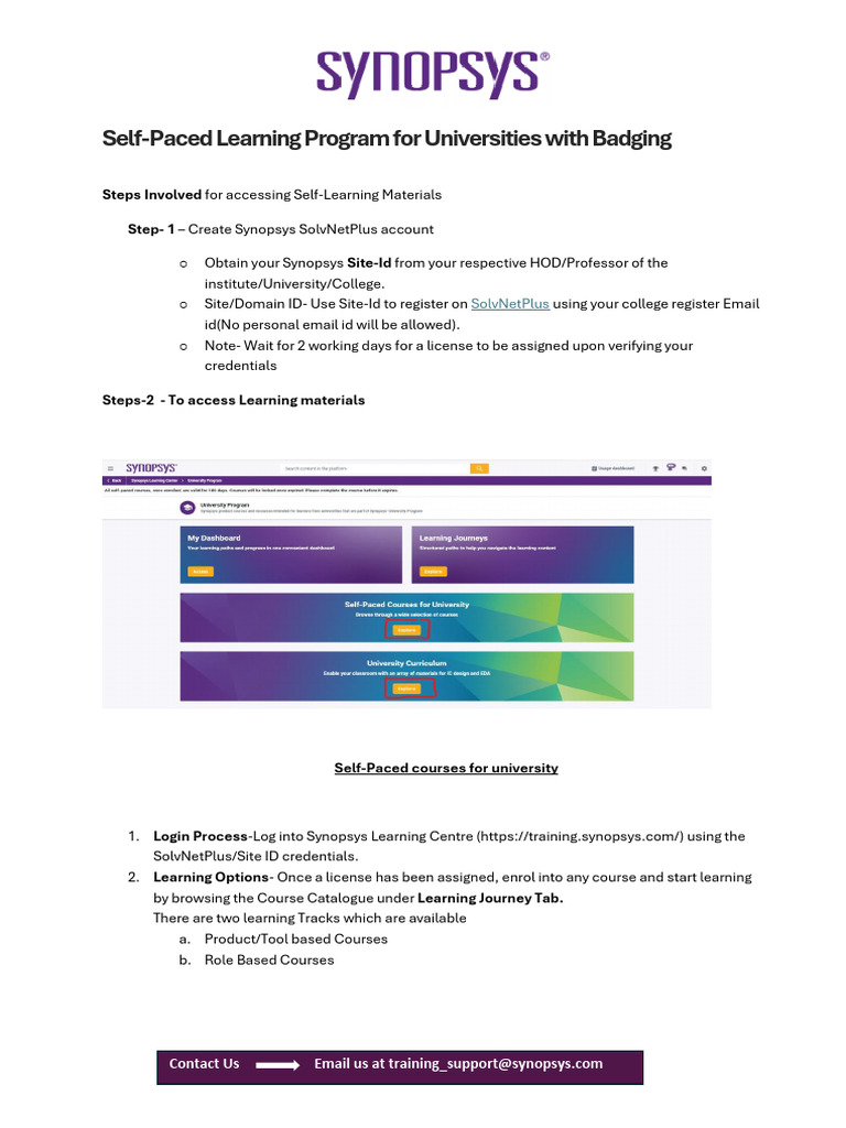 Self-Paced Learning Program for Universities With Badging-1 | PDF