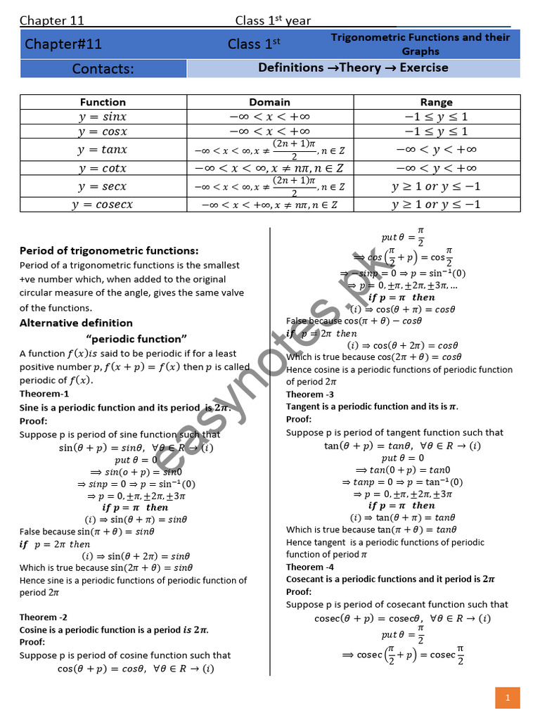 11th Class Math Notes Chapter 11 | PDF | Real Analysis | Mathematical ...