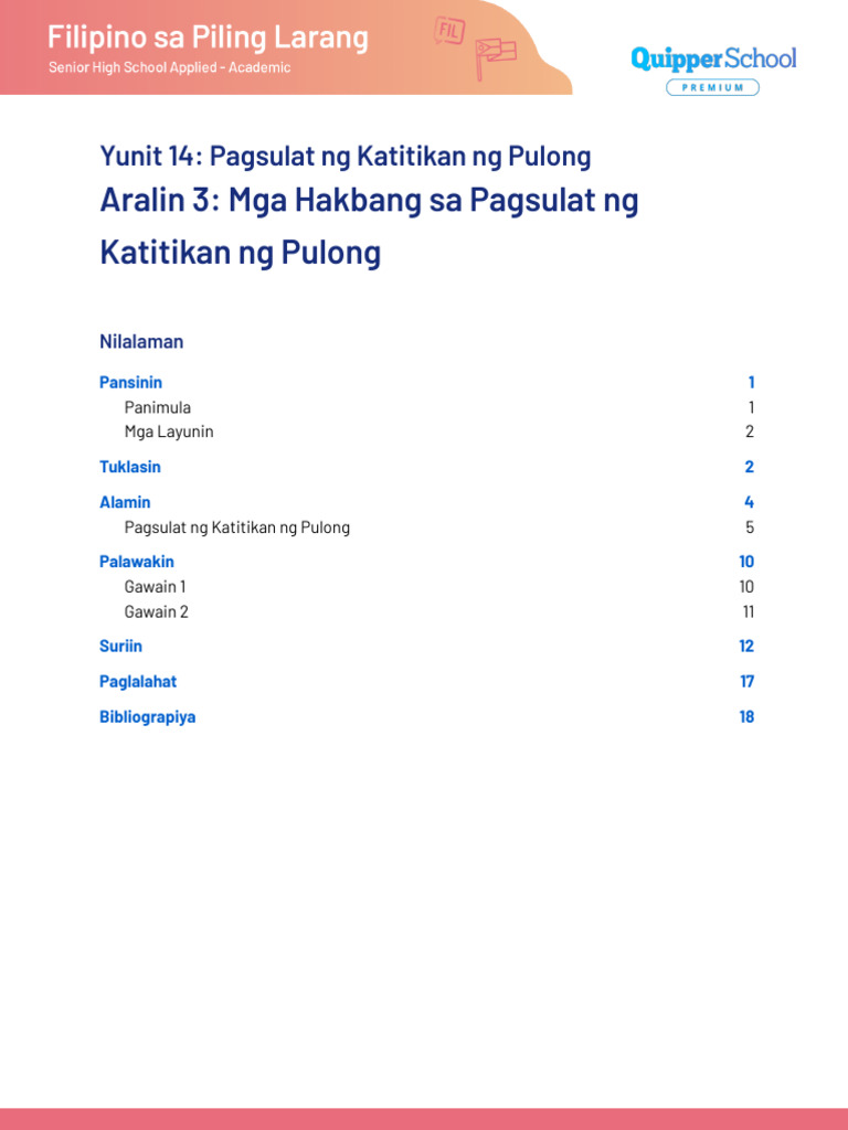 SG - FPL Q2 1403 - Mga Hakbang Sa Pagsulat NG Katitikan NG Pulong | PDF