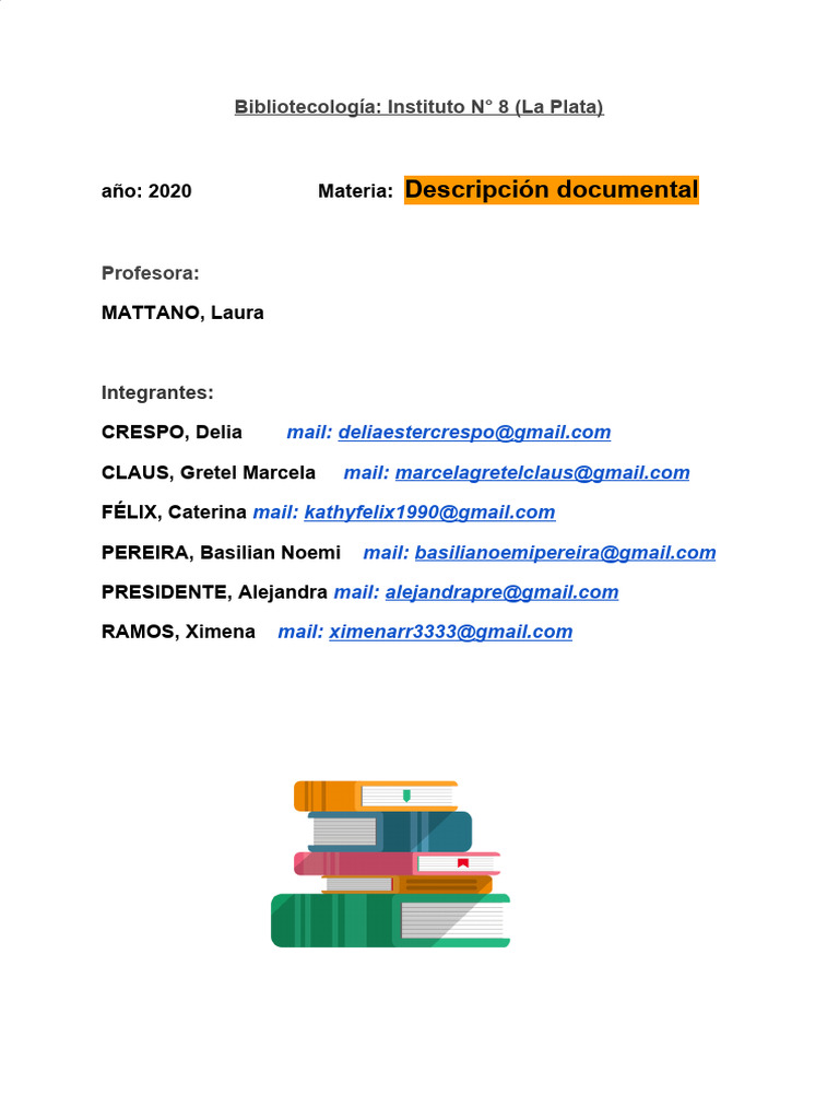 Descripcion Documental-Trabajo Práctico I | PDF