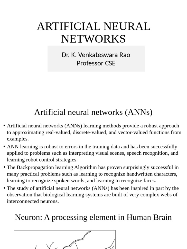 Artificial Neural Networks | PDF | Artificial Neural Network | Neuron