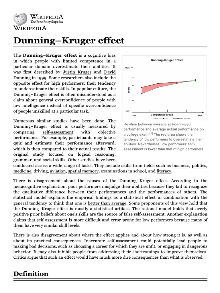 Dunning-Kruger effect | PDF