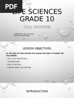 Grade 10 Mitosis Notes | PDF | Mitosis | Meiosis