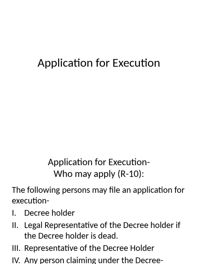 Application For The Execution | PDF | Lawsuit | Judgment (Law)