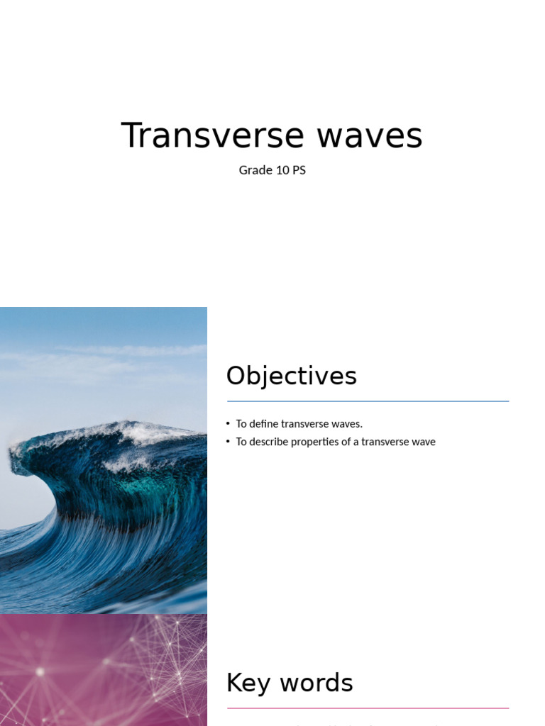 Transverse Waves | PDF
