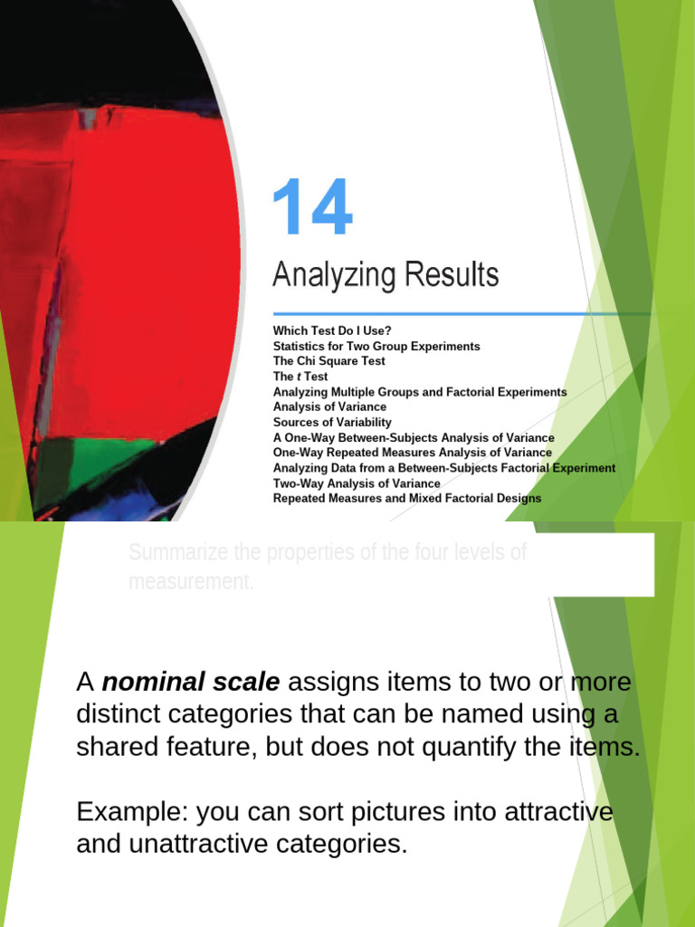 ExperimentalPsychology 7e Ch14 PowerPoint | PDF | Student's T Test ...