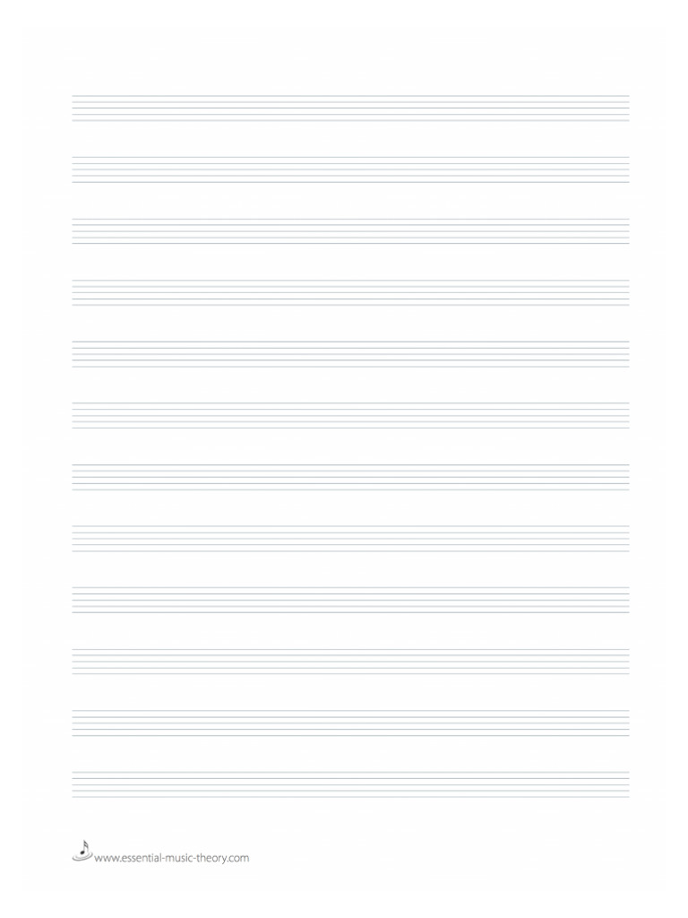 4 Blank Manuscript Paper Usletter 12 Staves | PDF