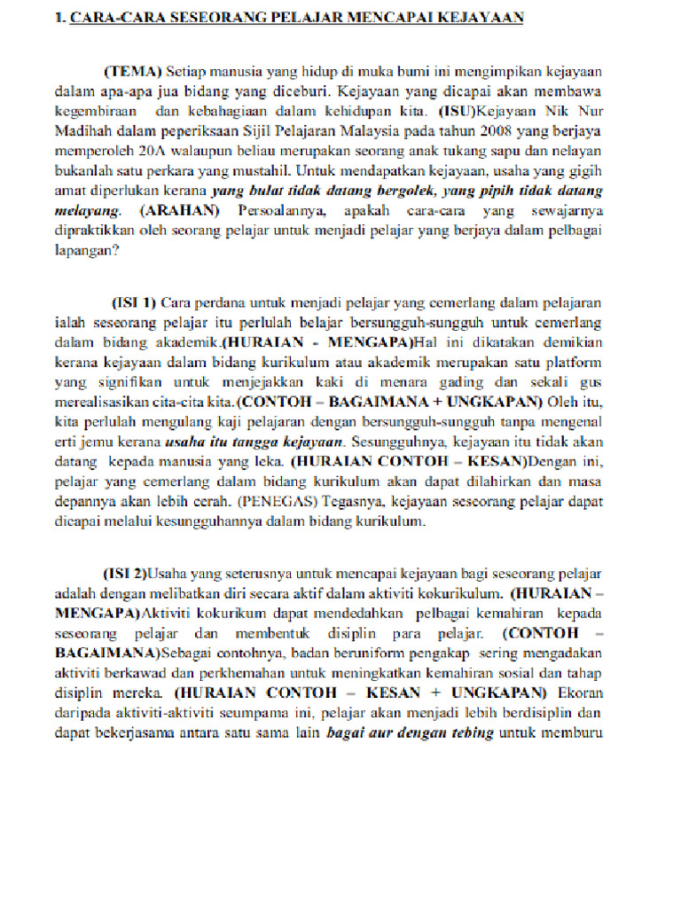 BM Tingkatan 4 | PDF